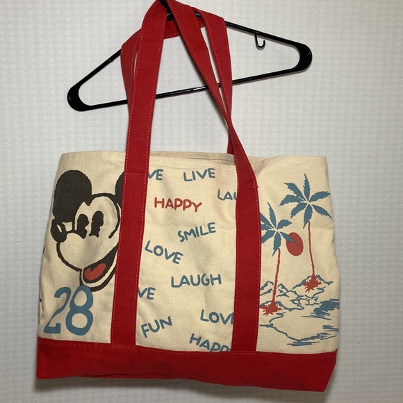 Disney | Bags | Disney Canvas Tote Beach Travel Bag Women | Poshmark